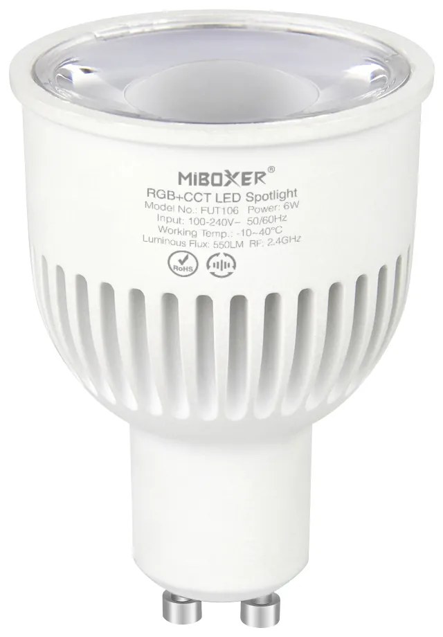 Mi-Light MiBoxer RF LED žárovka RGB+CCT 6W GU10