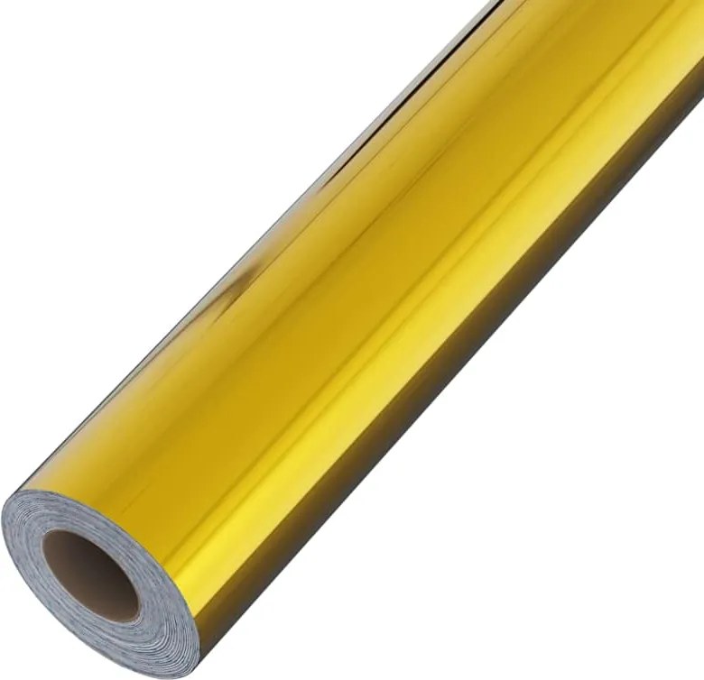 Samolepící tapeta na nábytek zlatá vysoký lesk 500 x 90 cm PVC 326149