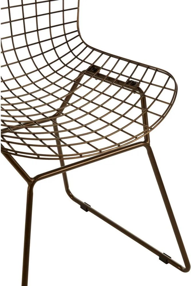 Kovová jídelní židle v bronzové barvě District – Premier Housewares