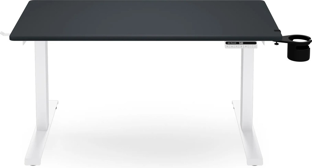 Elektrický stůl s nastavitelnou výškou ergonomický bílo-antracitový,1200x600 mm: ARIA