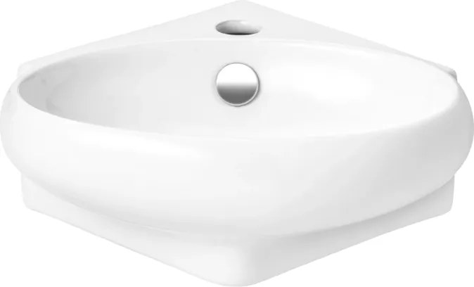 UPTrend Rohové keramické umyvadlo závěsné AMUR TR4518, bílá lesk