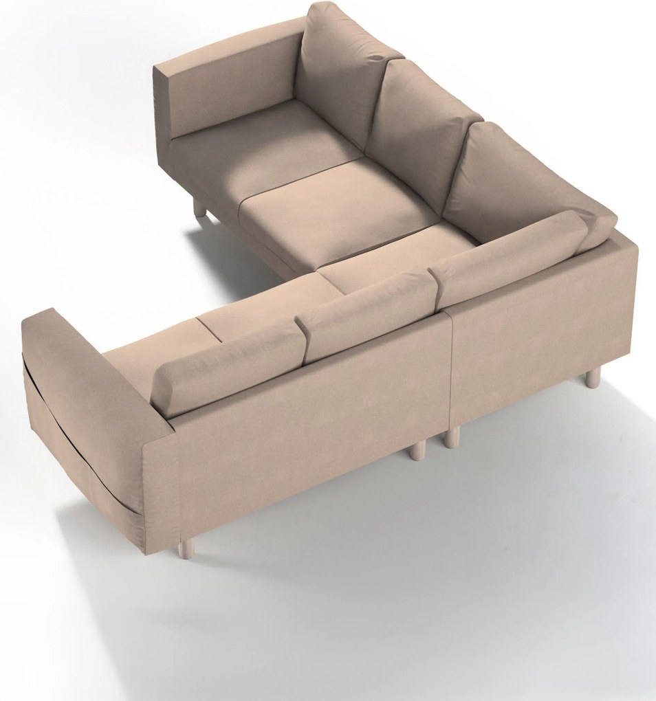 Potah na pohovku IKEA Norsborg rohová 4-místná barva béžová látka pletený vzor