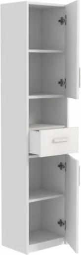 Praktická koupelnová skříňka šířka 40 cm 5 polic bez koše Dub RJK světlý