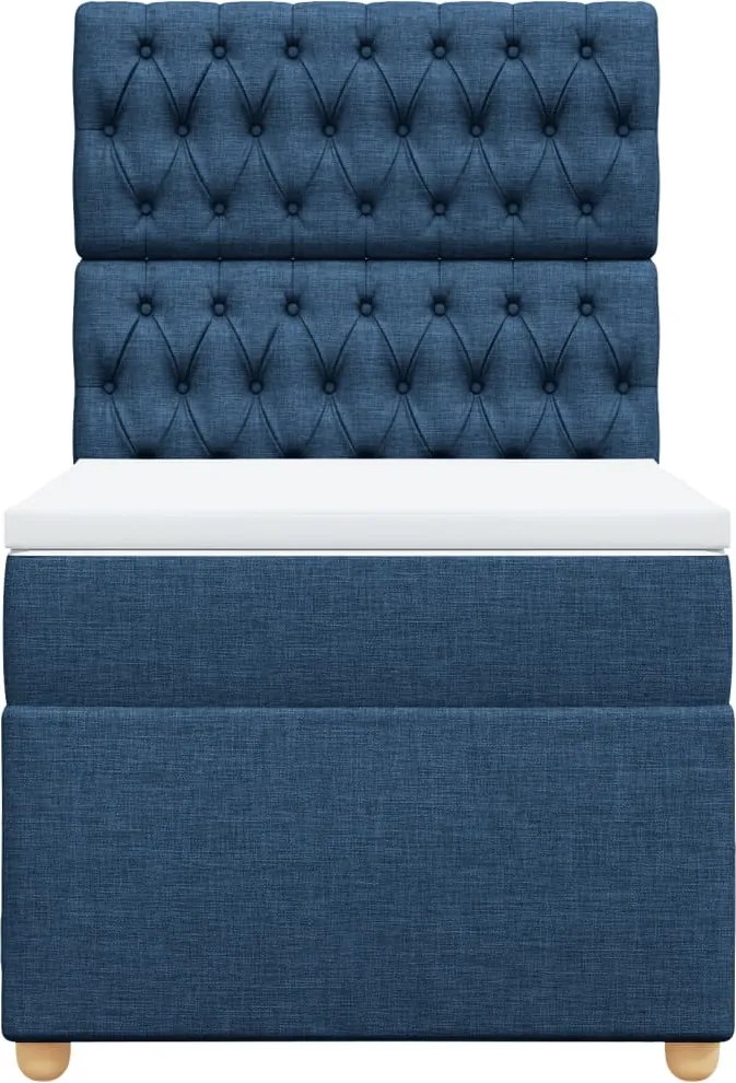 Box spring postel s matrací modrá 80x200 cm textil 3293420