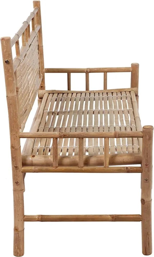 Zahradní lavice s poduškou 120 cm bambus 3063896