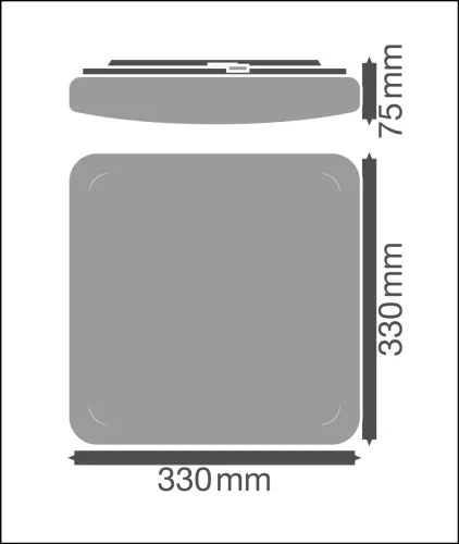 LED svítidlo LEDVANCE SF Square 24W 3000K 330mm IP44 s pohybovým čidlem