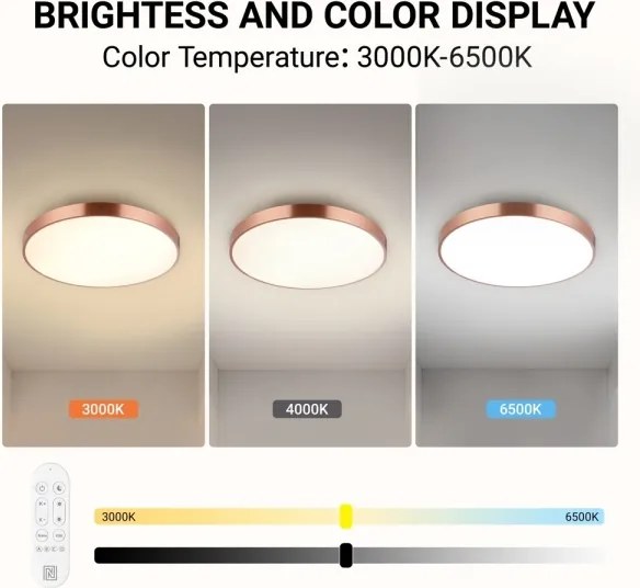 Immax NEO 07322L-LED Stm stropní sv NEO LITE SEMPLICI 60W/230V pr.60cm měděná+DO
