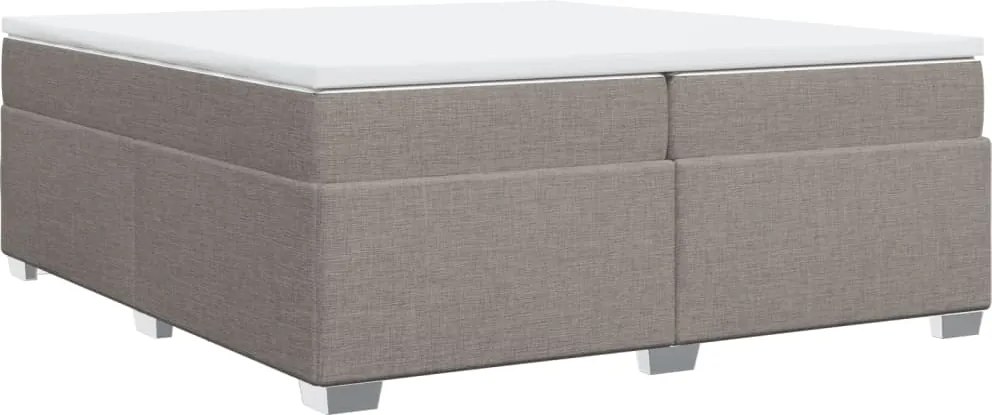 Box spring postel s matrací taupe 200x200 cm textil 3285162
