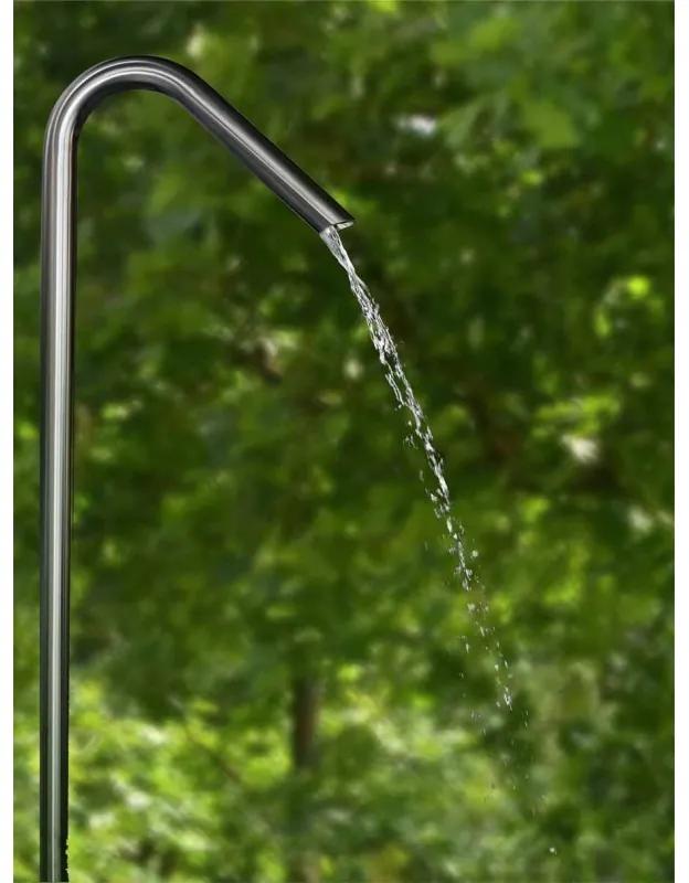 AMA Luxury Shower Sprcha k bazénu Atlas bez nezámrzného systému broušený nerez ruční sprcha
