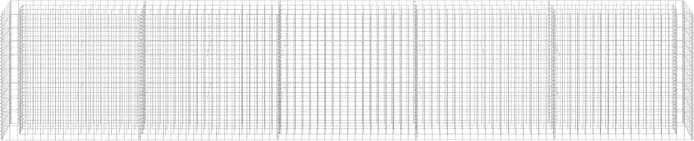 Gabionový vyvýšený záhon pozinkovaná ocel 450 x 30 x 90 cm 145647