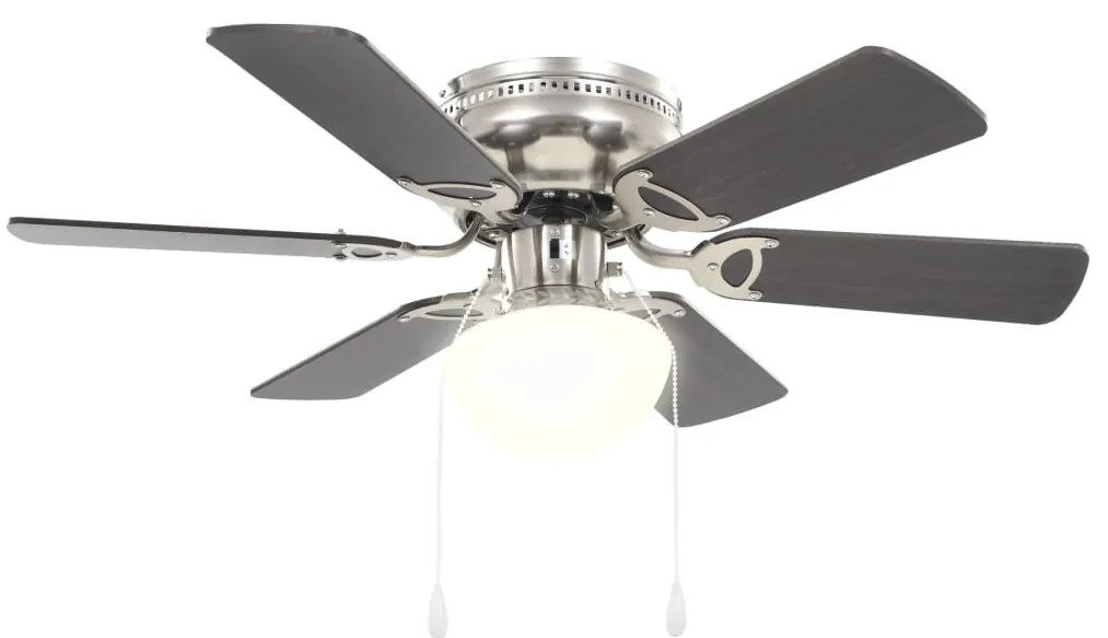 vidaXL Marketos Ozdobný stropní ventilátor se světlem 82 cm tmavě hnědý