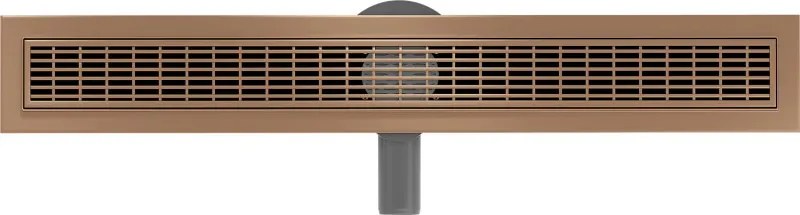 Mexen Flat 360° M33 otočný liniový odtok 50 cm, kartáčovaná měď - 1C33050-40