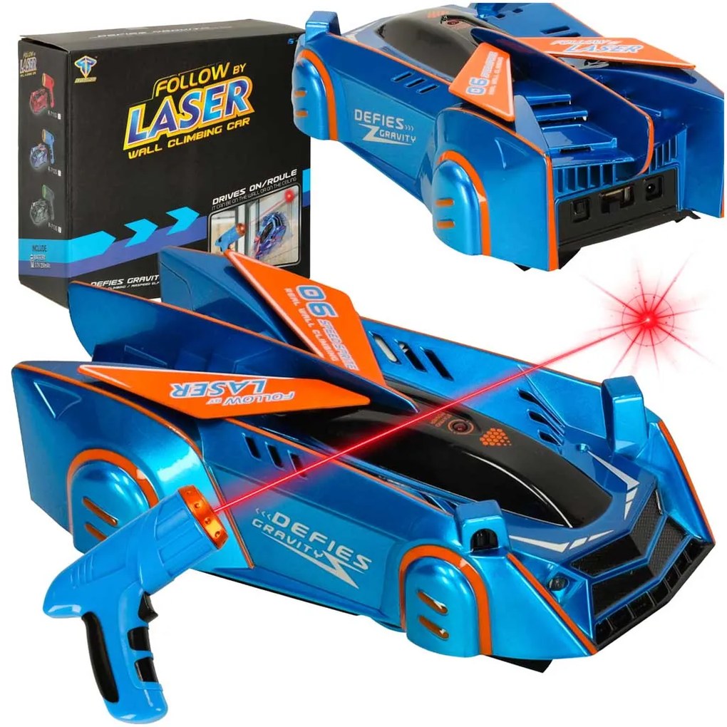 Creative Corner RC laserem řízené nástěnné modré laserové auto