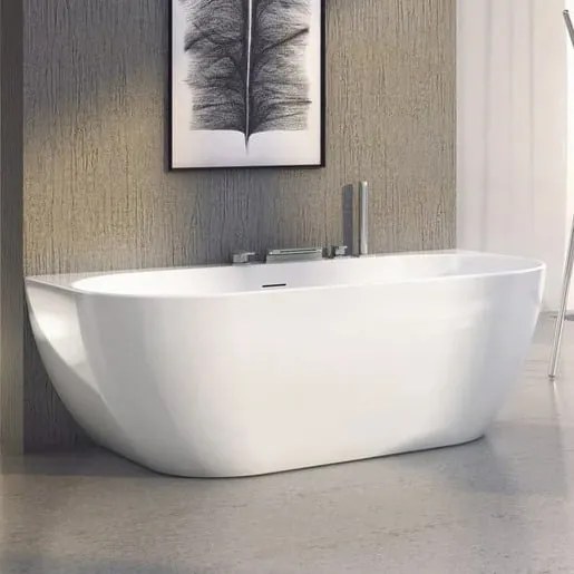 Ravak Freedom W volně stojící vana ke stěně 166x80 cm, krytka přepadu a odtoku černá XC00100033
