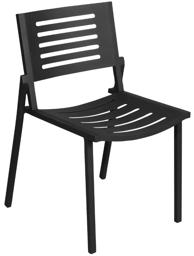 OnaDnes -20% Antracitová hliníková zahradní židle No.112 Mindo