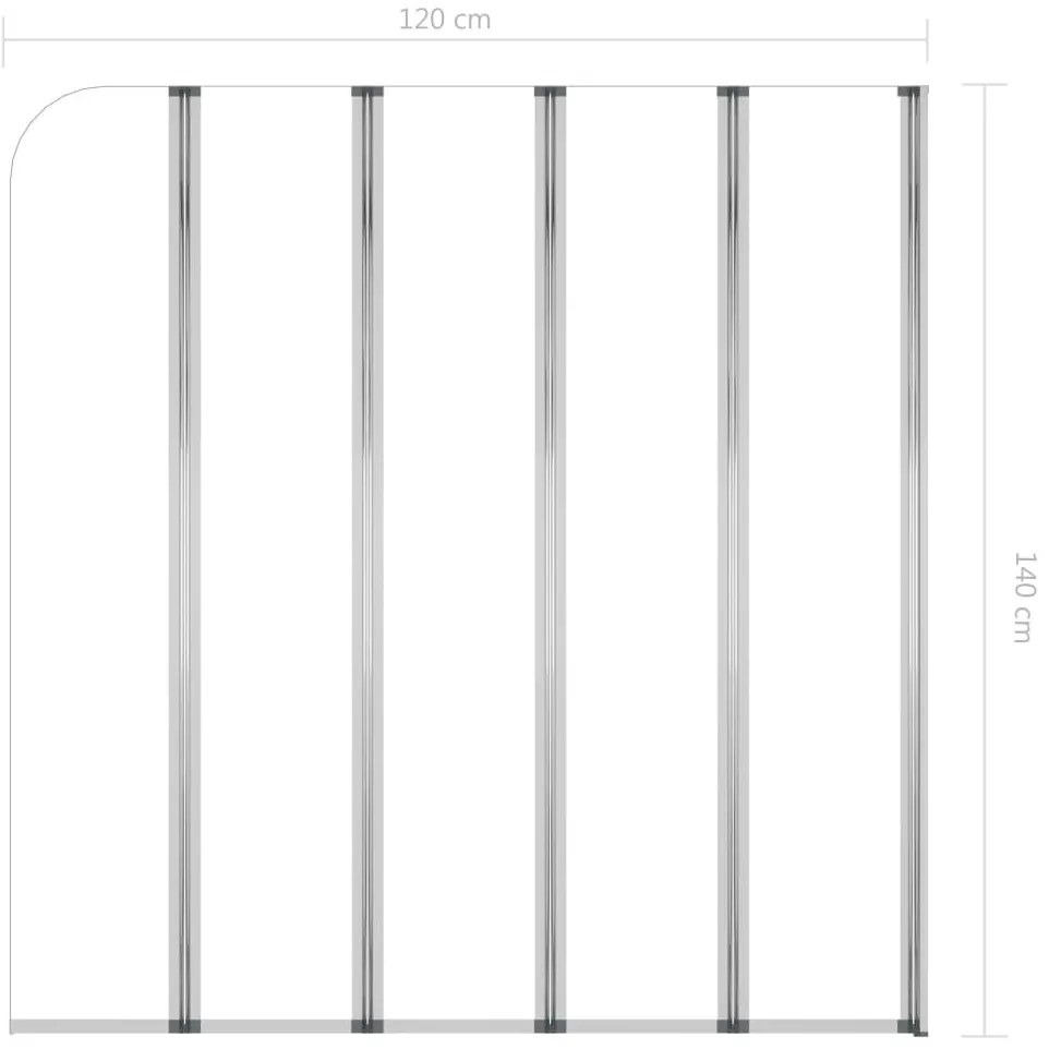 vidaXL Marketos Sprchový kout 120 x 140 cm tvrzené sklo průhledný