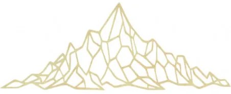 Polygonální nástěnná dekorace skalnatý kopec | SENTOP PR0433 plywood