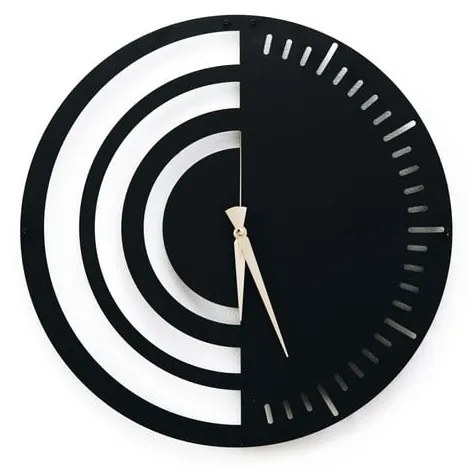 Kovové nástěnné hodiny Black, ø 50 cm