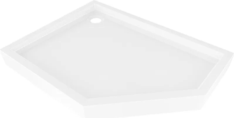 Mexen Flow+, pětiúhelníková sprchová vanička, levá, 90 x 80 cm, bílá lesklá, 46P108090LH