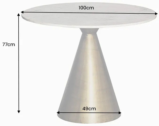 Kulatý jídelní stůl Amira 100 cm bílý