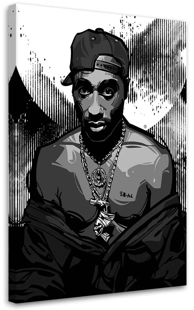 Gario Obraz na plátně 2Pac, Tupac Shakur - Nikita Abakumov Rozměry: 40 x 60 cm