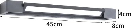 Brilagi - LED Venk. nást. svítidlo AQUA LINE LED/12W/230V 45 cm IP44 antr CRI 90
