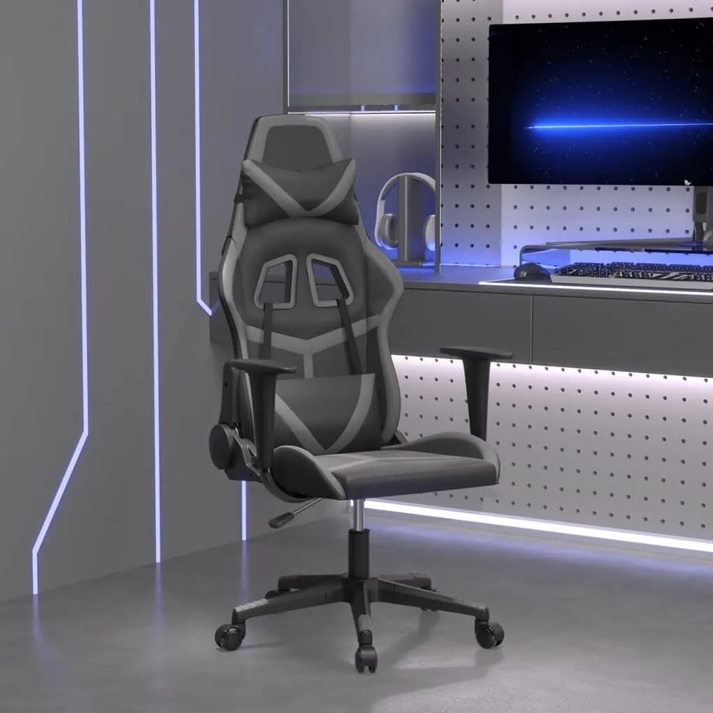 vidaXL Masážní herní židle umělá kůže [345430] Barva: bílá a růžová
