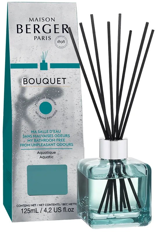 Maison Berger Paris Aroma difuzér Cube + náplň Proti zápachu z koupelny – Aquatic vůně 100 ml 7762