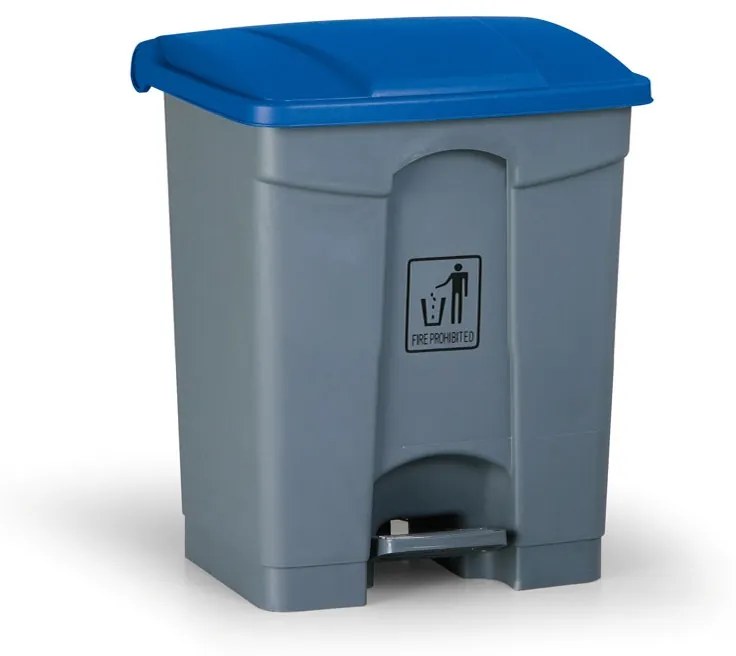 B2B Partner Nášlapný víceúčelový koš na odpadky 45 litrů, 390 x 360 x 590 mm, modrá