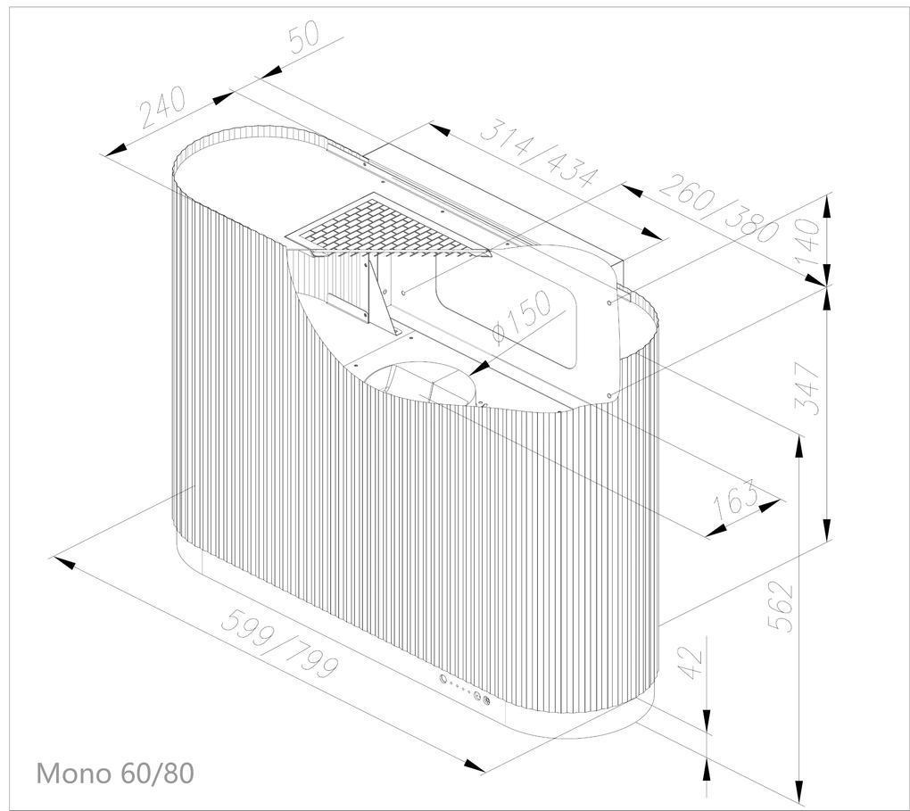 Ciarko Design Odsavač par Ciarko Design Mono 80 (CDP8001E)