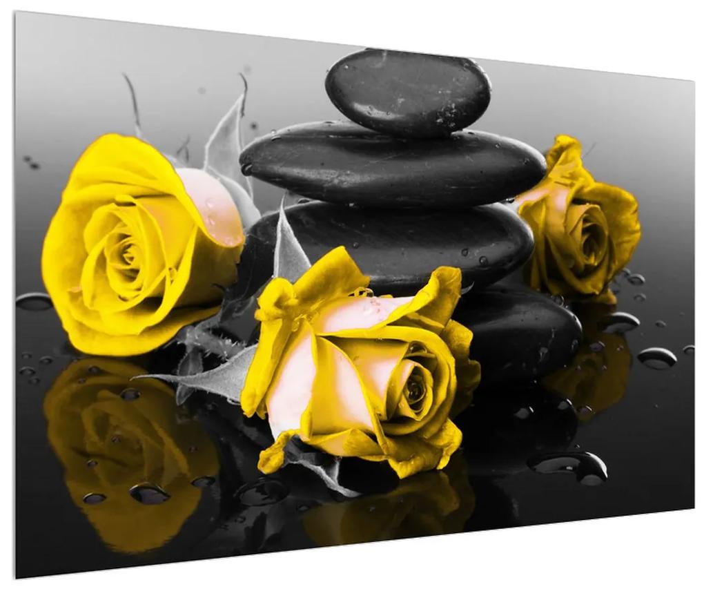Obraz žlutých růží (120x80 cm)