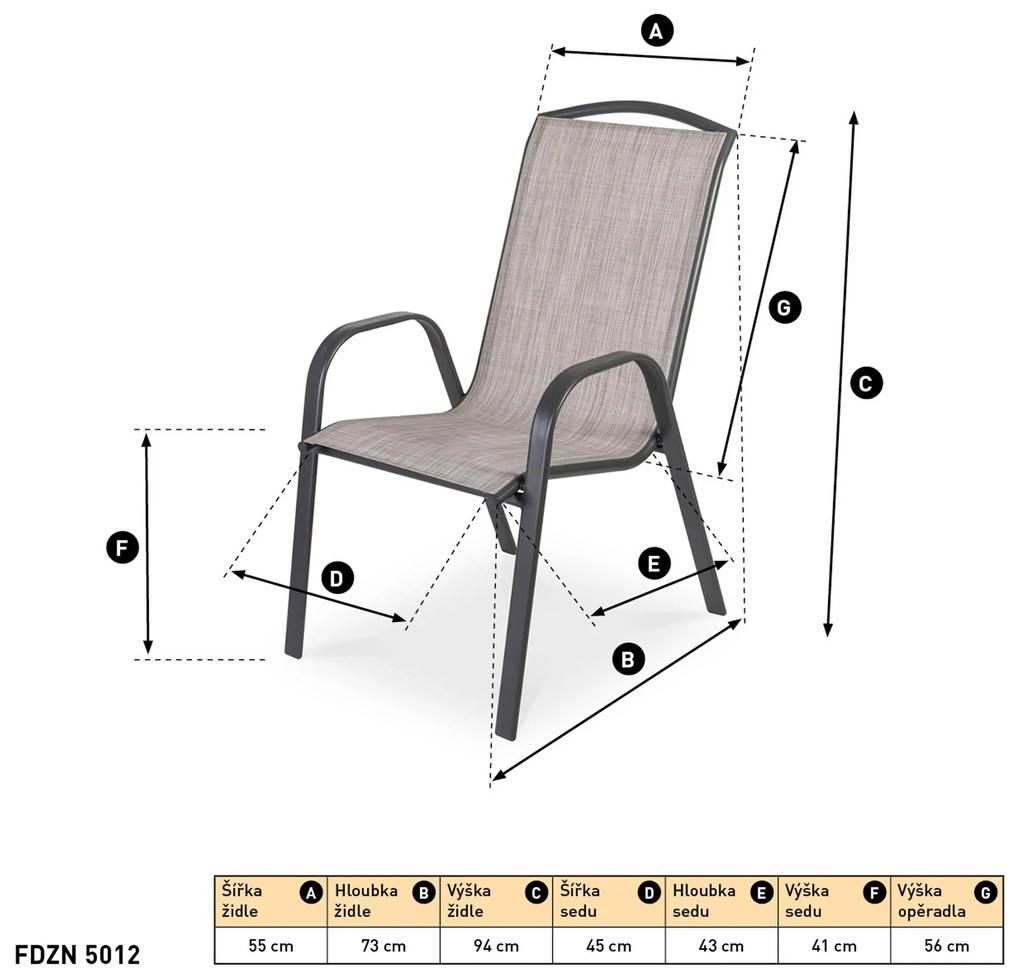 Fieldmann FDZN 5112 Zahradní křeslo Výplň z odolné umělé textílie Vhodné pro venkovní i vnitřní použití, Bezúdržbová, Nosnost do 120 kg, .