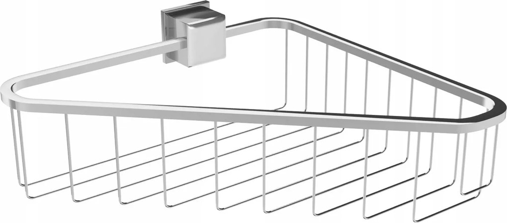 Koupelnový košík pod sprchu, hluboká polička, chrom