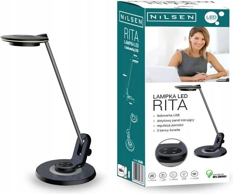 Stolní lampa s Usb Led lampa na stůl pro výuku 3 barvy školní Nilsen