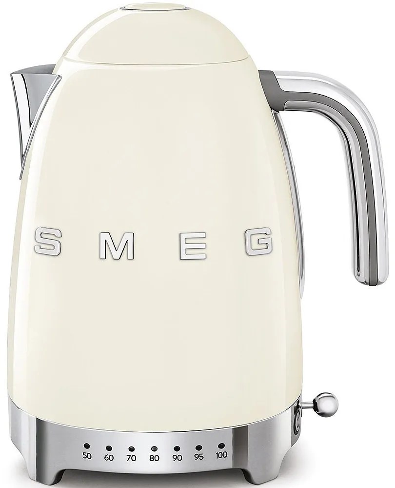 Rychlovarná konvice Smeg 50´s Retro Style, s regulací teploty, krémová, 1,7l, KLF04CREU
