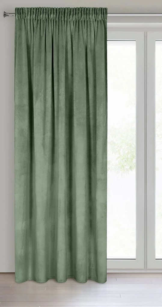 ZATEMŇOVACÍ ZÁVĚS NA PÁSCE ROSA 140X270 CM TMAVĚMĚTOVÁ