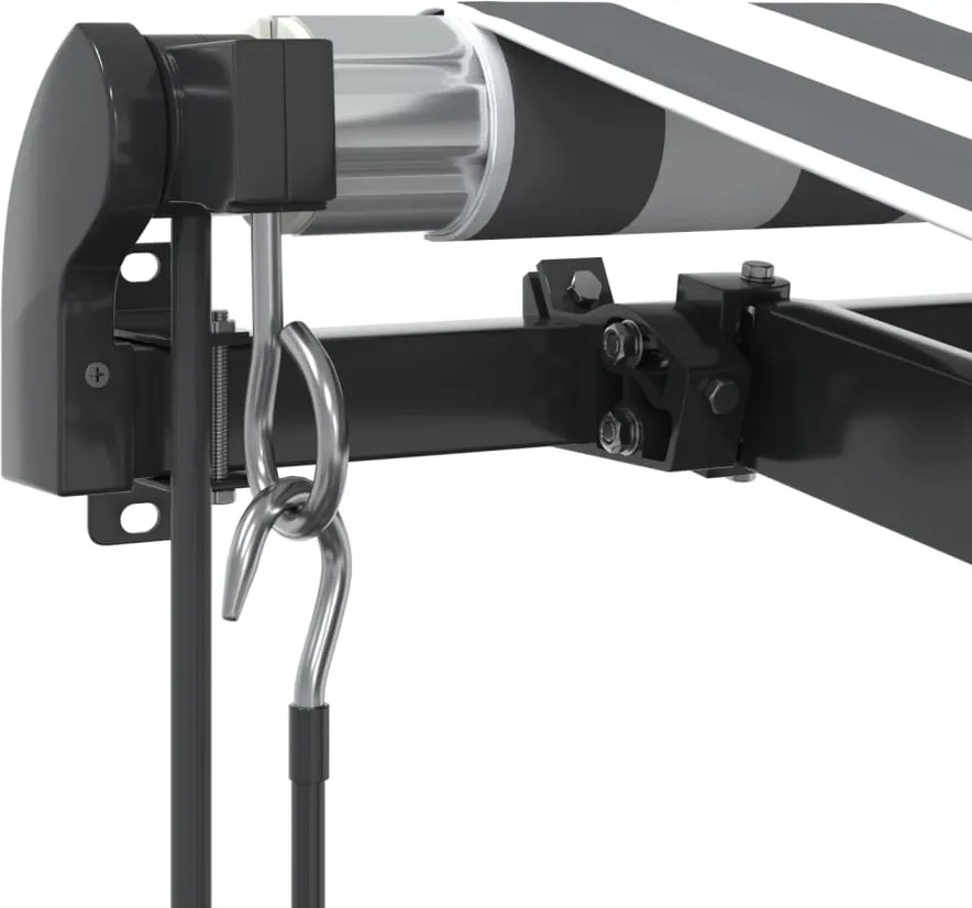 Automatická zatahovací markýza s LED antracit a bílá 350x250 cm 3310229