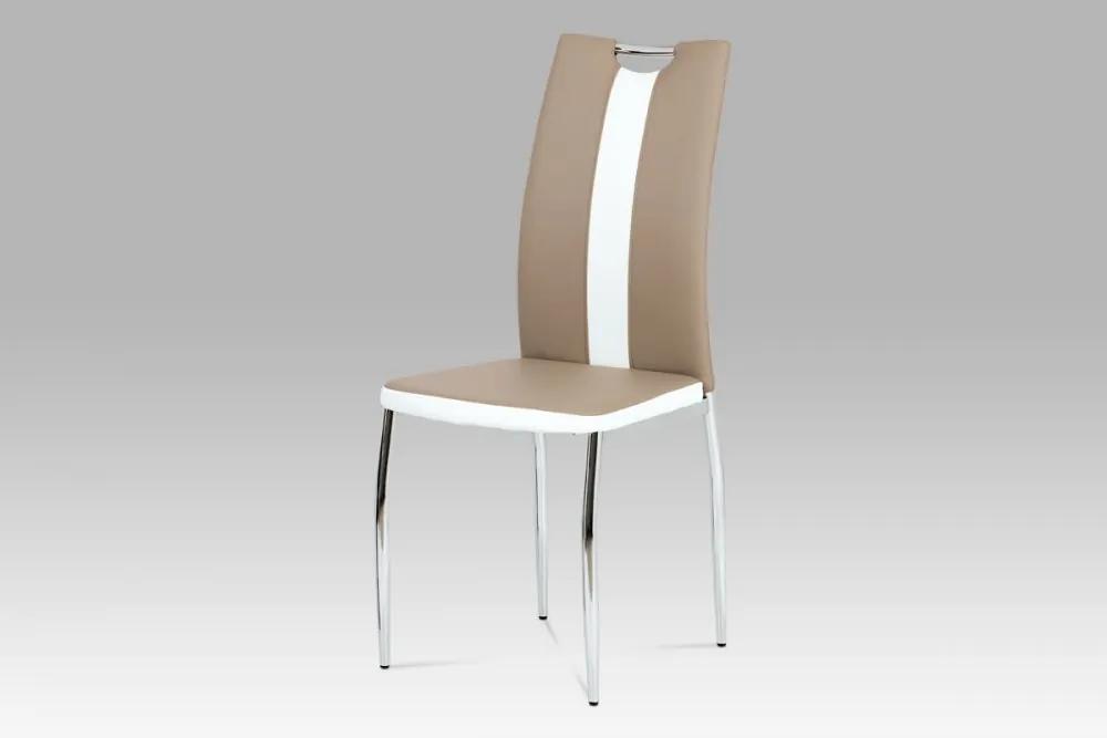Jídelní židle AC-2202 CAP cappuccino / bílá Autronic