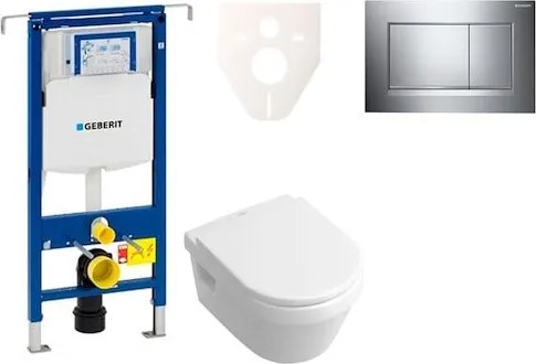Cenově zvýhodněný závěsný WC set Geberit do lehkých stěn / předstěnová montáž + WC Villeroy &amp; Boch Omnia Architectura 111.355.00.5NB6