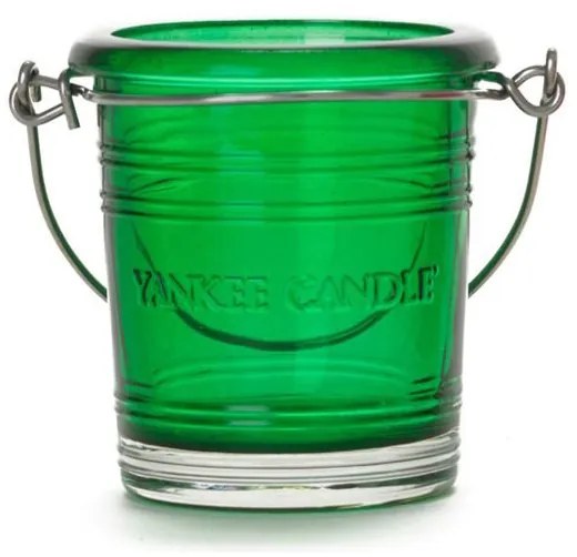 Yankee Candle - svícen Glass Bucket zelený
