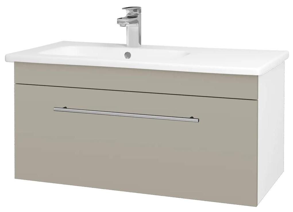 Dřevojas Koupelnová skříň ASTON SZZ 90 Varianta: N01 Bílá lesk / Úchytka T01 / D05 Oregon