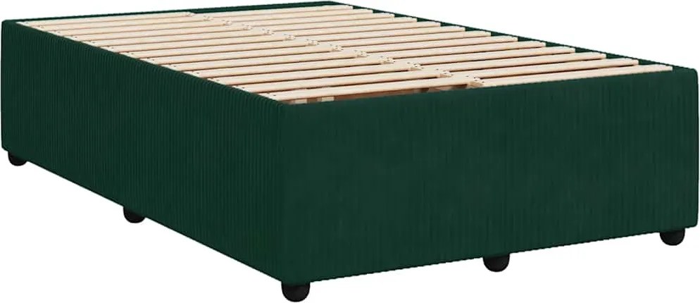 Box spring postel s matrací tmavě zelená 120 x 200 cm samet 3287713