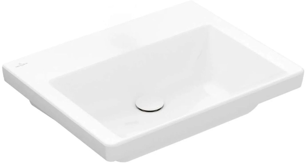Villeroy & Boch Subway 3.0 - Umyvadlo nábytkové 60x47 cm, bez přepadu, bez otvoru pro baterii, CeramicPlus, alpská bílá 4A706FR1