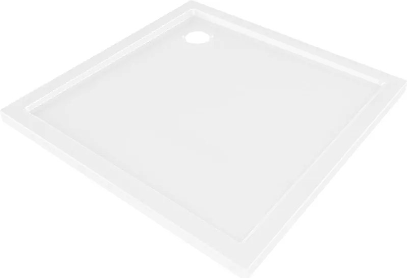 Mexen Flow Slim, čtvercová sprchová vanička 85 x 85 cm, bílá lesklá, 46S108585