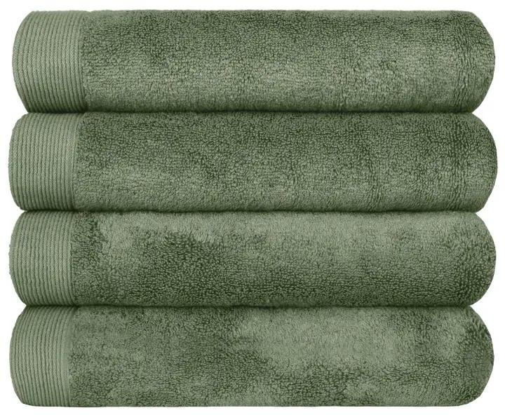 SCANquilt modalový ručník MODAL SOFT olivová malý ručník 30 x 50 cm