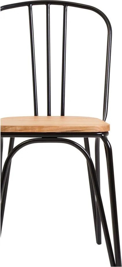 Černá jídelní židle z jilmového dřeva District – Premier Housewares