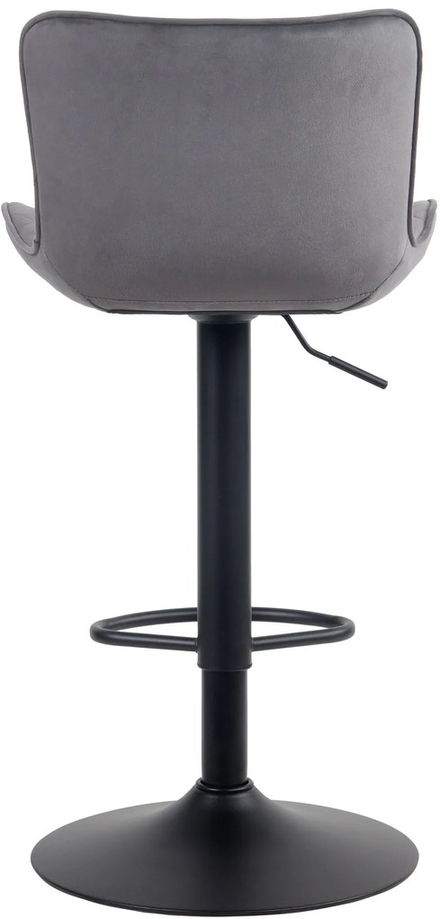 Barové židle Millom - 2 ks - samet | tmavě šedé
