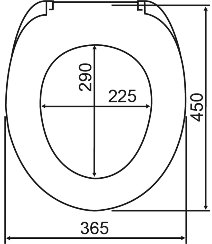 Záchodové prkénko s automatickým zavíráním 38 x 45 cm Droplets – Wenko