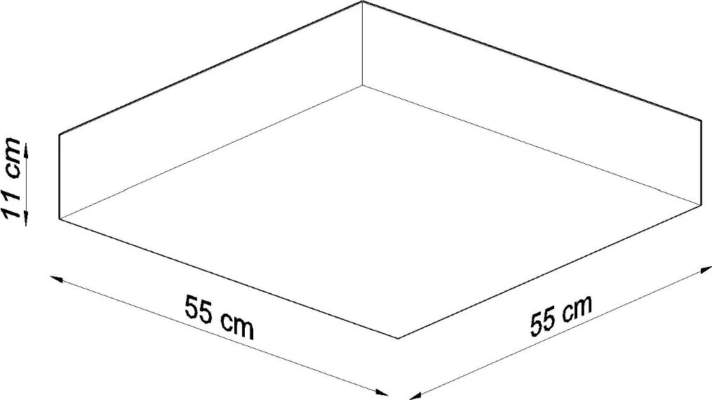 Stropní svítidlo Horus, 1x šedé plastové stínítko, (bílý plast), (55 cm)