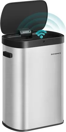 Automatický odpadkový koš 50 l SONGMICS LTB640E01 stříbrný